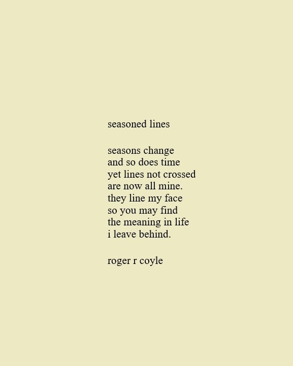 seasoned lines – Roger R Coyle – Author
