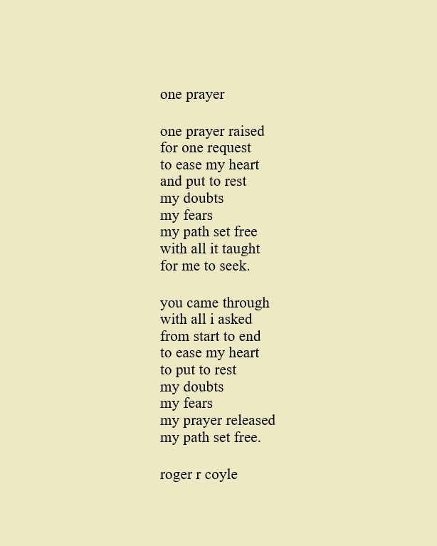 one prayer – Roger R Coyle – Author