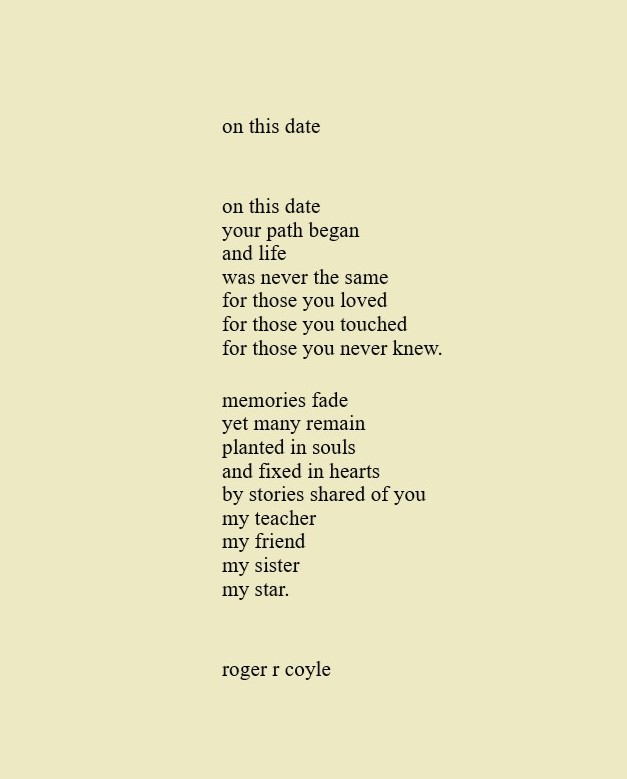 on this date – Roger R Coyle – Author