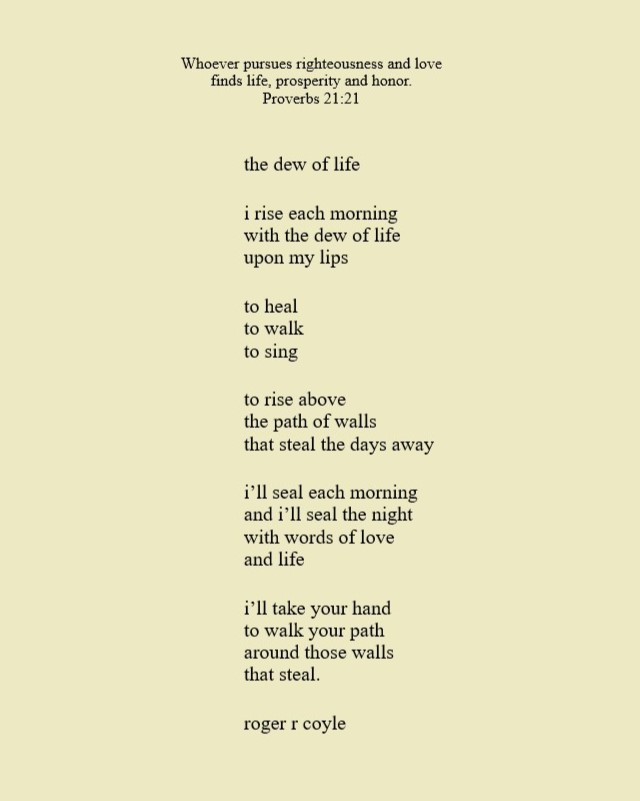 the dew of life – Roger R Coyle – Author