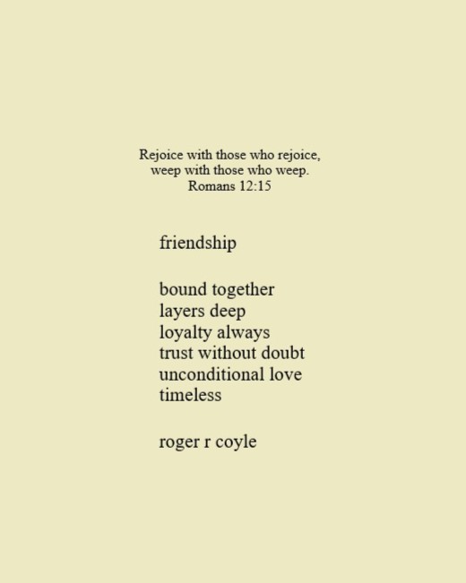 friendship – Roger R Coyle – Author