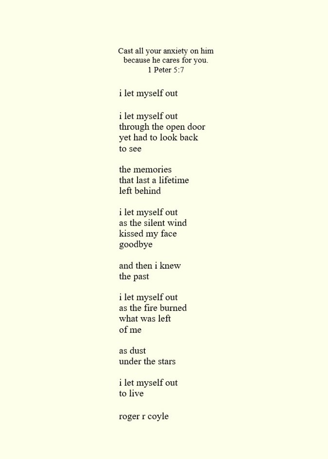 i let myself out – Roger R Coyle – Author