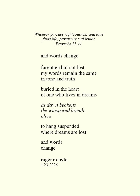 and words change – Roger R Coyle – Author